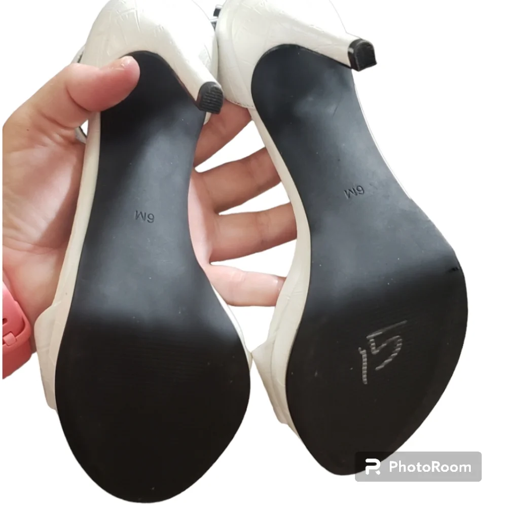 Madden Girl | Shoes | Madden Girl White Ankle Strap Stiletto Heels Peep ...